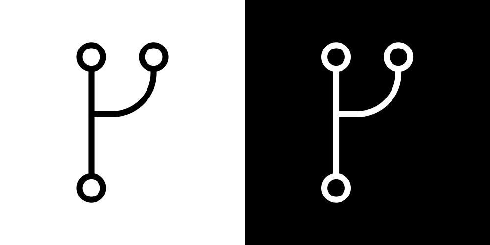 Code branch icon set merge data request symbol Vector Image Code branch icon set merge data request symbol Vector Image