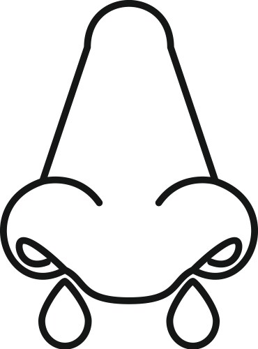 Human nose bleeding showing epistaxis symptom Vector Image