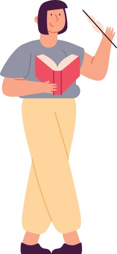 Poet woman character Royalty Free Vector Image