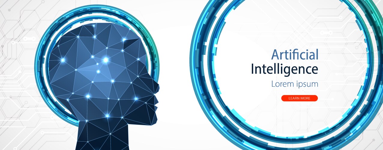 Artificial intelligence concept creative brain Vector Image