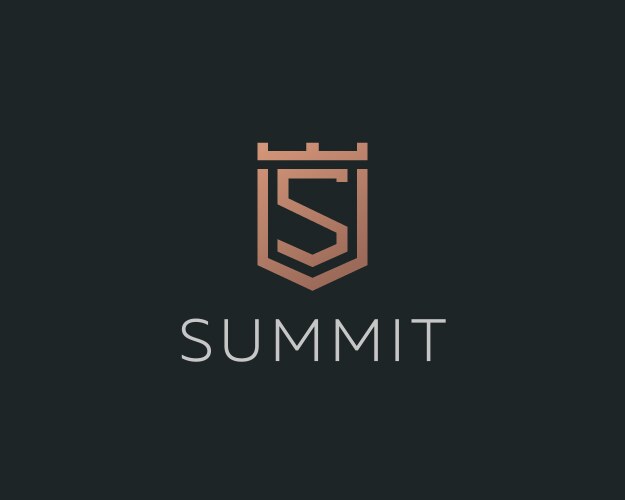 Vintage e letter logo with premium decoration Vector Image