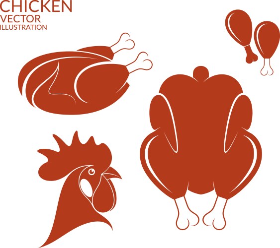 Farm birds poultry chicken goose duck bird Vector Image