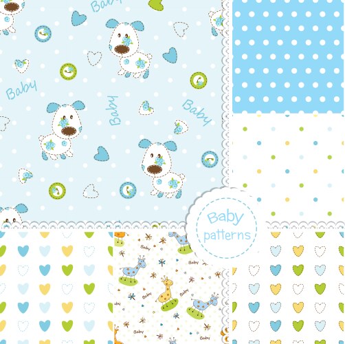 Baby pattern set Royalty Free Vector Image - VectorStock
