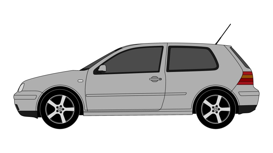 Volkswagen golf Vector Images & Graphics for Commercial Use | VectorStock