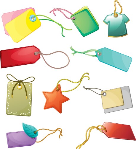 A set of simple tags labels Royalty Free Vector Image