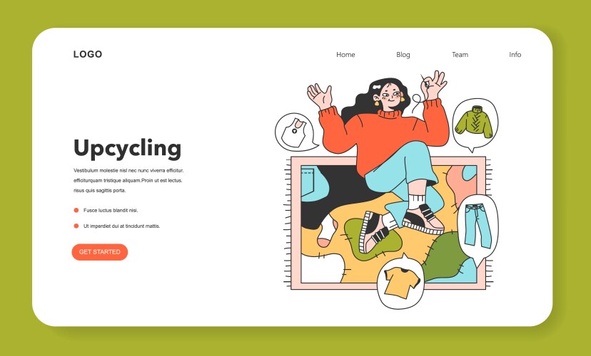 Upcycling process and technique of reuse Vector Image