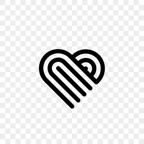 Heart logo infinity loop icon Royalty Free Vector Image