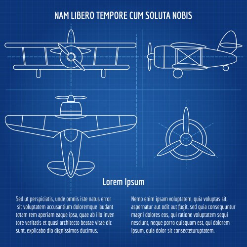 Plane Blueprints Vector Images (over 1,100)