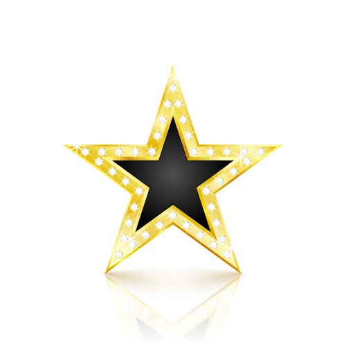 Star shape in diamonds Royalty Free Vector Image