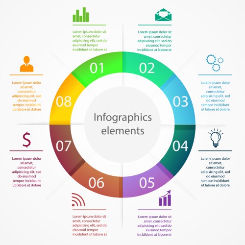Abstract 3d paper infographics business template Vector Image