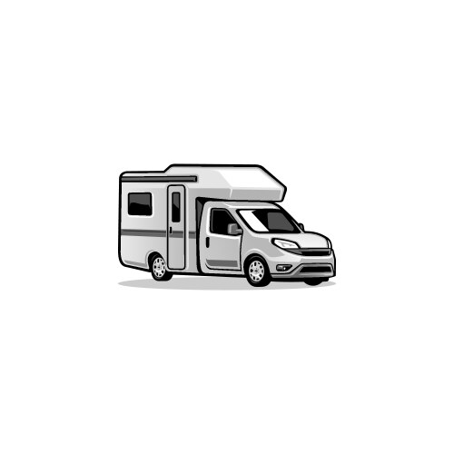 Rv camper van motor home caravan vehicle Vector Image