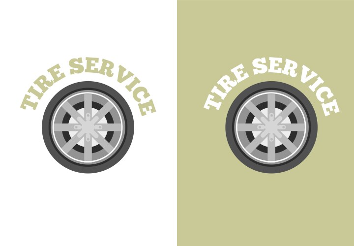 Tire service logo Royalty Free Vector Image - VectorStock