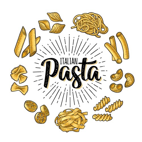 Black and White Pasta Vector Images (over 11,000)