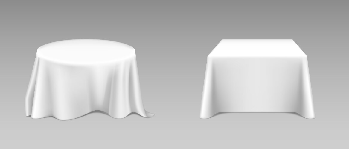 Realistic tablecloths Royalty Free Vector Image