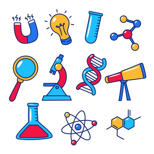 Science Elements Drawing Royalty Free Vector Image