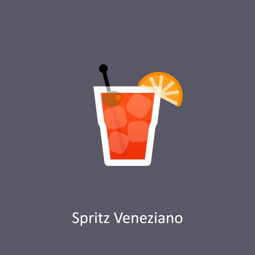 Aperol spritz cocktail recipe concept Royalty Free Vector