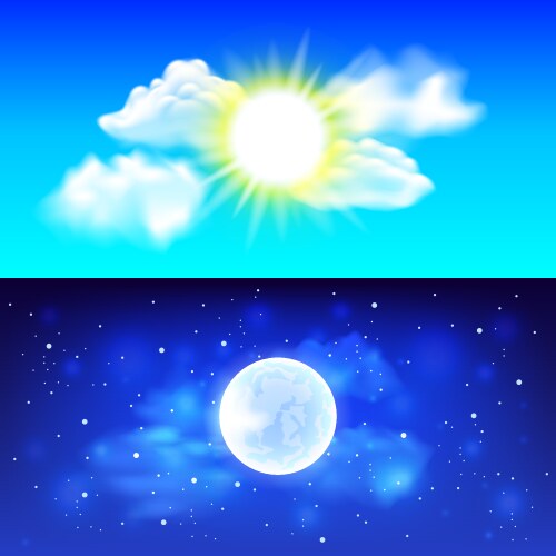 Day and night cycle diagram Royalty Free Vector Image
