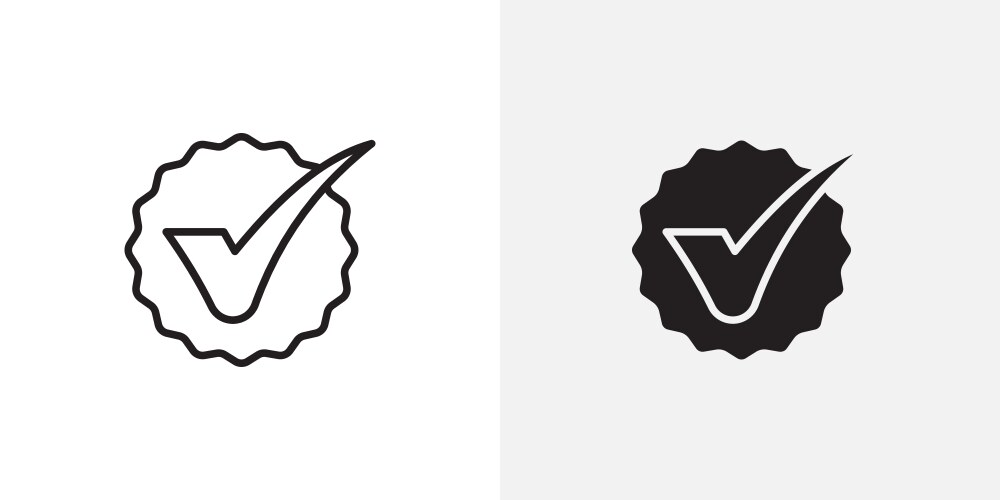 Check mark icon set Royalty Free Vector Image - VectorStock