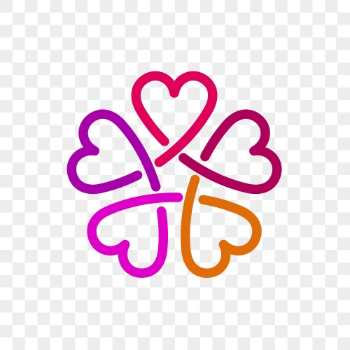 Heart logo infinity loop icon Royalty Free Vector Image