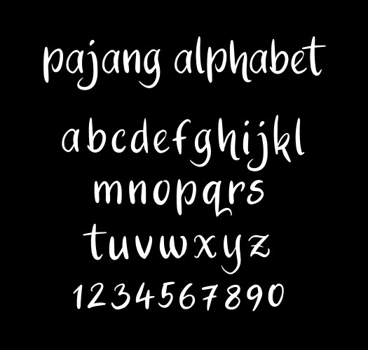 Hand drawn typeface set typography alphabet Vector Image
