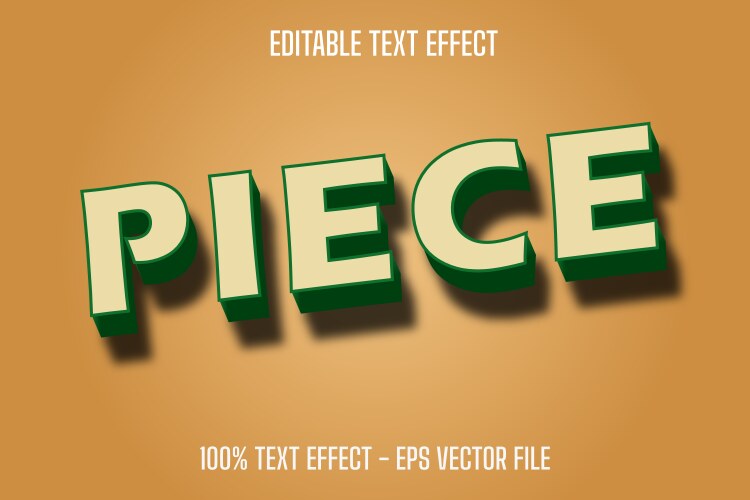 Turn back 3 d text effect modern style Royalty Free Vector