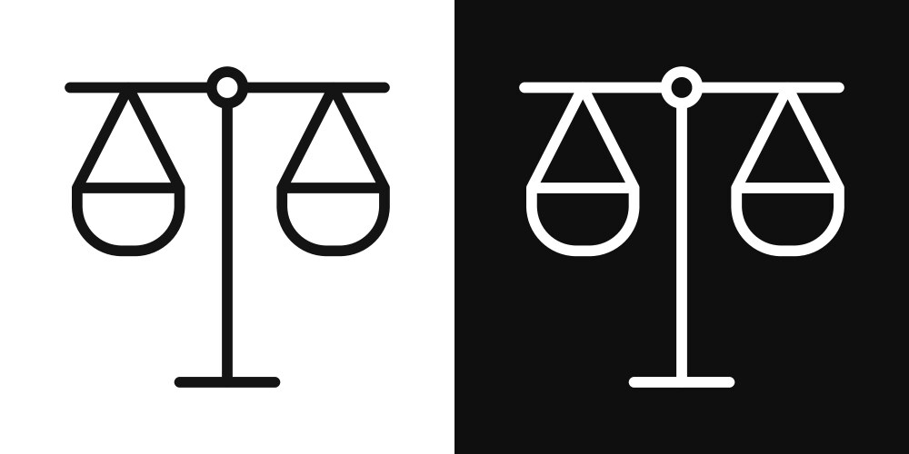 Balance scale icon Royalty Free Vector Image - VectorStock