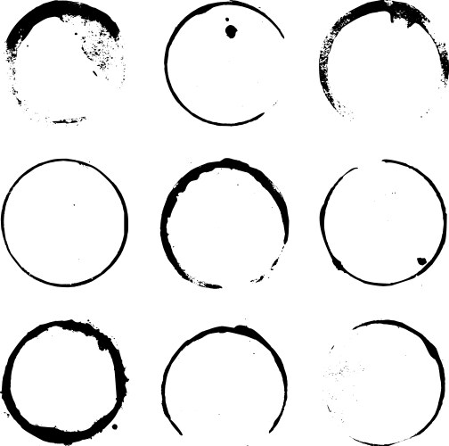 Abstract round grunge texture circles splattered Vector Image