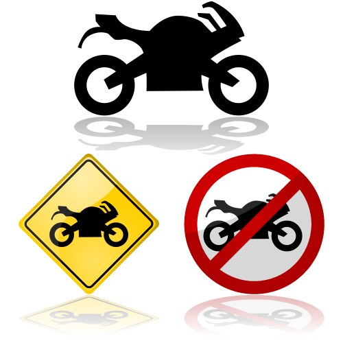 Set round icons of motorcycle Royalty Free Vector Image