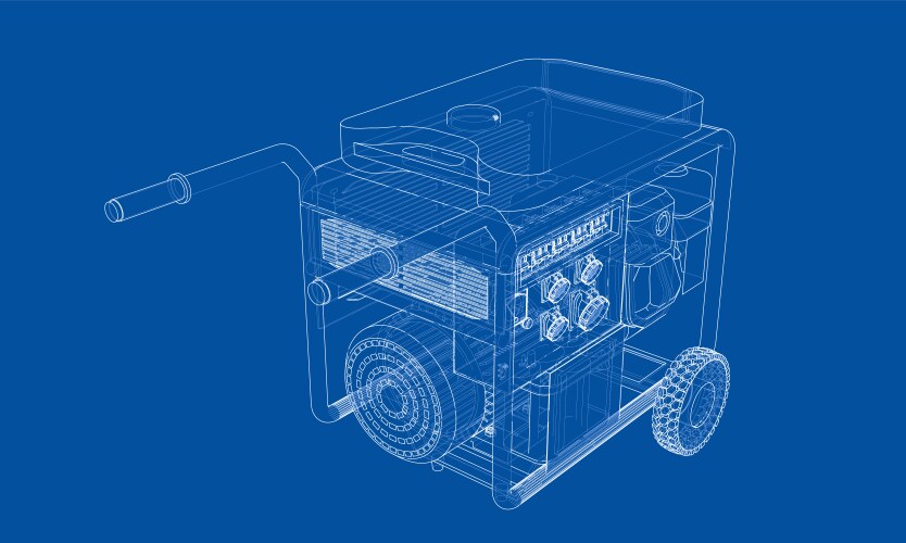 Container type generator drawing Royalty Free Vector Image