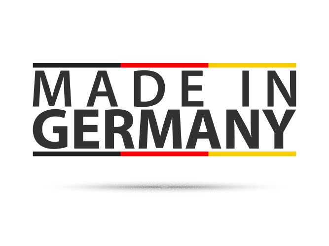 Made in germany icon with german flag map Vector Image