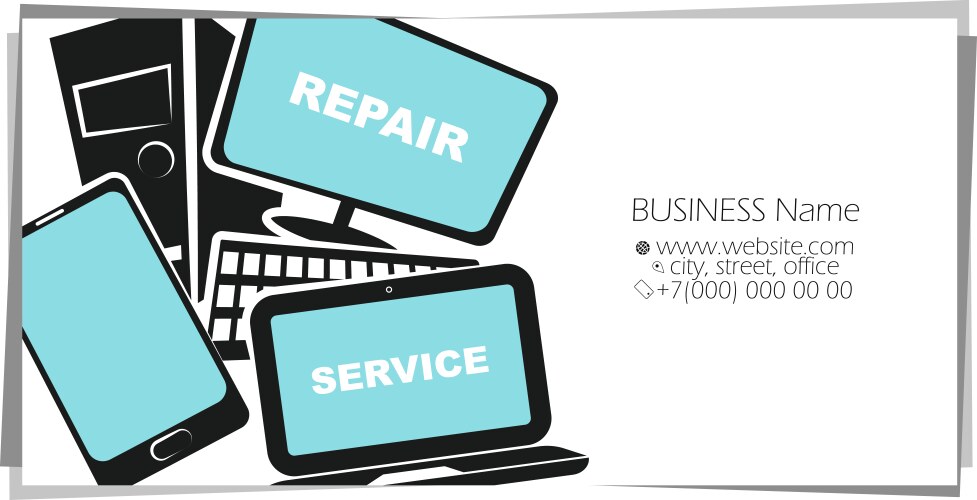 Computer Repair Business Card Template