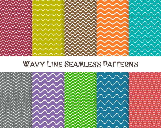 Retro different seamless patterns tiling Vector Image