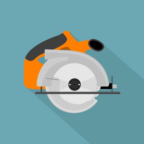 Circular saw on white background Royalty Free Vector Image