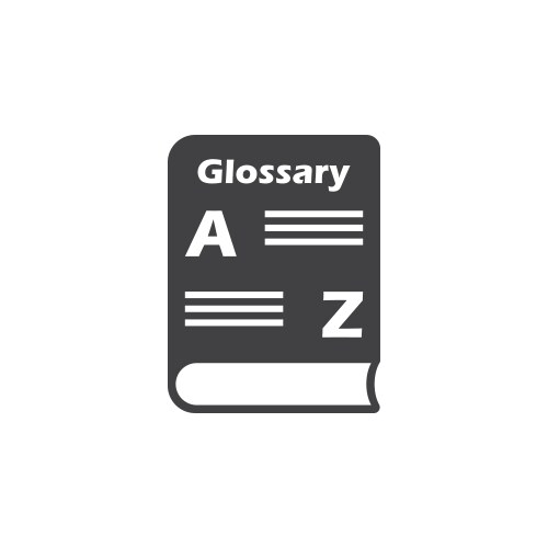 Glossary book icon in flat style guidebook Vector Image
