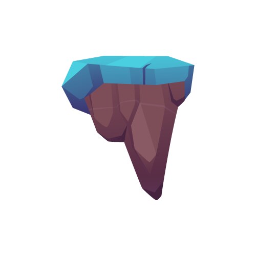 Depicting a flying island Royalty Free Vector Image