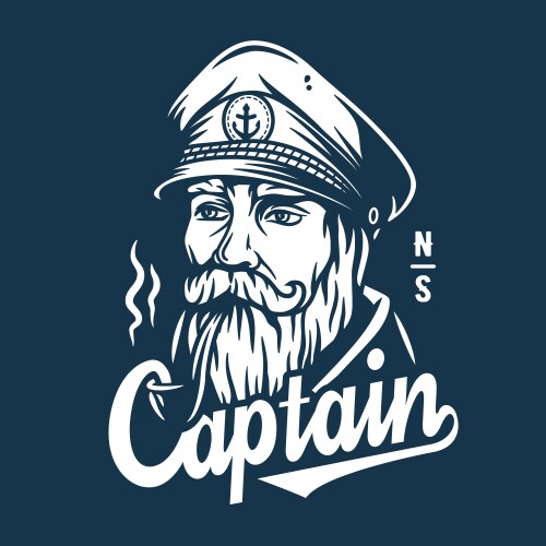 Sea captain Royalty Free Vector Image - VectorStock