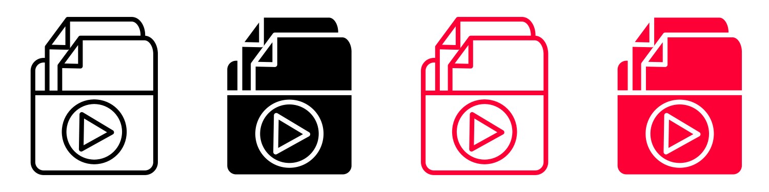 Multimedia files icon showing digital media Vector Image