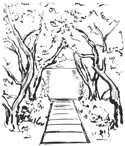 Landscape frame Royalty Free Vector Image - VectorStock