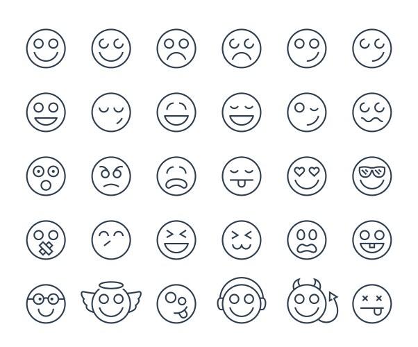 Smiley Face Outline Vector Images (over 5,900)