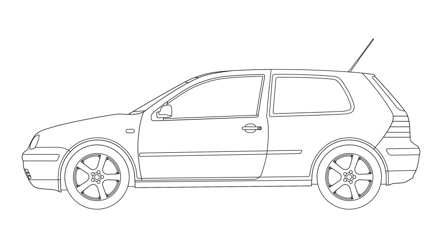 Volkswagen golf Vector Images & Graphics for Commercial Use | VectorStock