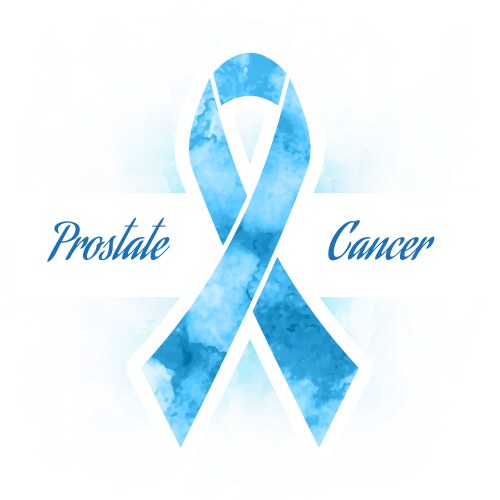 Blue silk ribbon - prostate cancer awareness Vector Image