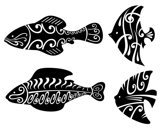 Tribal fish Vector Images & Graphics for Commercial Use | VectorStock