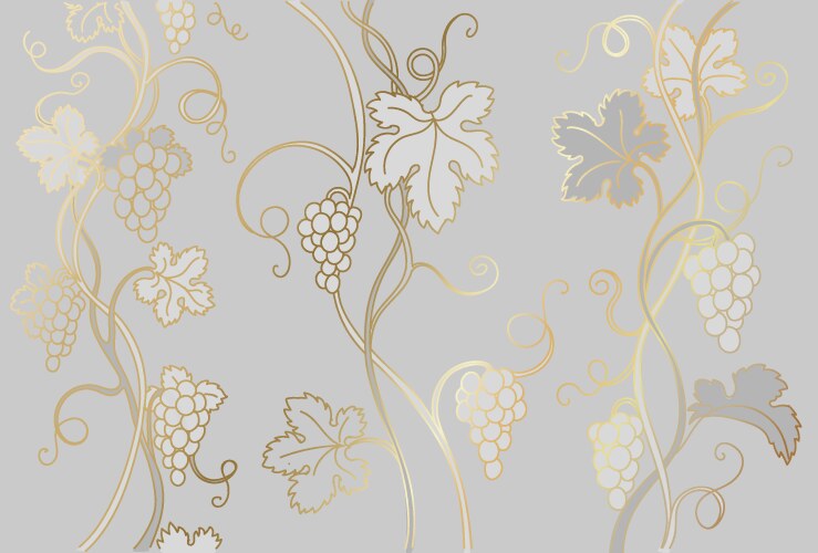Golden vine ornament Royalty Free Vector Image