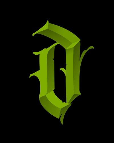 Letter d in gothic style alphabet the symbol Vector Image