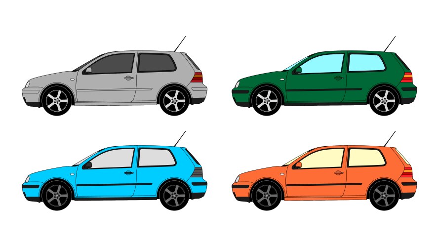 Volkswagen golf Vector Images & Graphics for Commercial Use | VectorStock