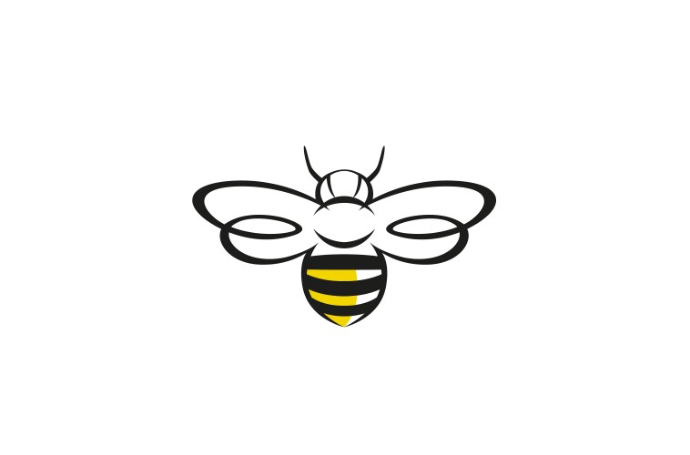 Bee logo design template Royalty Free Vector Image
