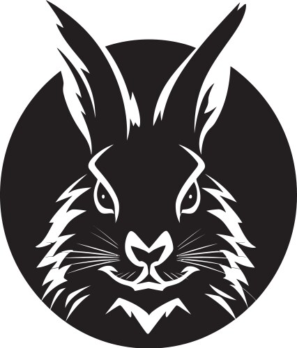 Black hare logo a timeless and classic Royalty Free Vector