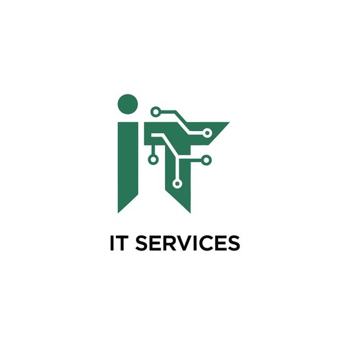 IT Services Circuit Logo – Royalty-Free Vector | VectorStock