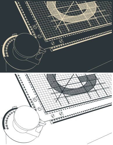 Engineering drawing boards Royalty Free Vector Image