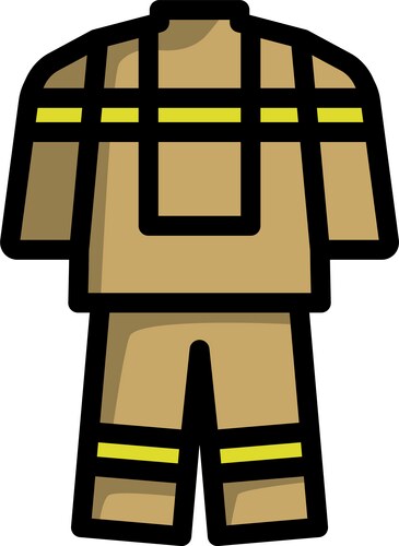 Fire service uniform icon Royalty Free Vector Image
